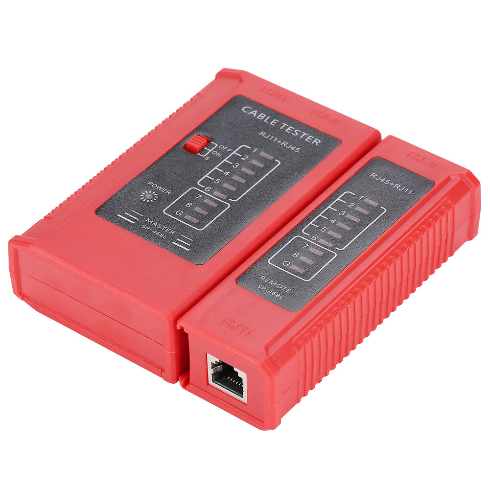 Yandex Тестер сетевого кабеля WZ-468 для RJ45 RJ11 кабельный анализаторТестер сетевого кабеля WZ-468 для RJ45 RJ11 кабельный анализатор