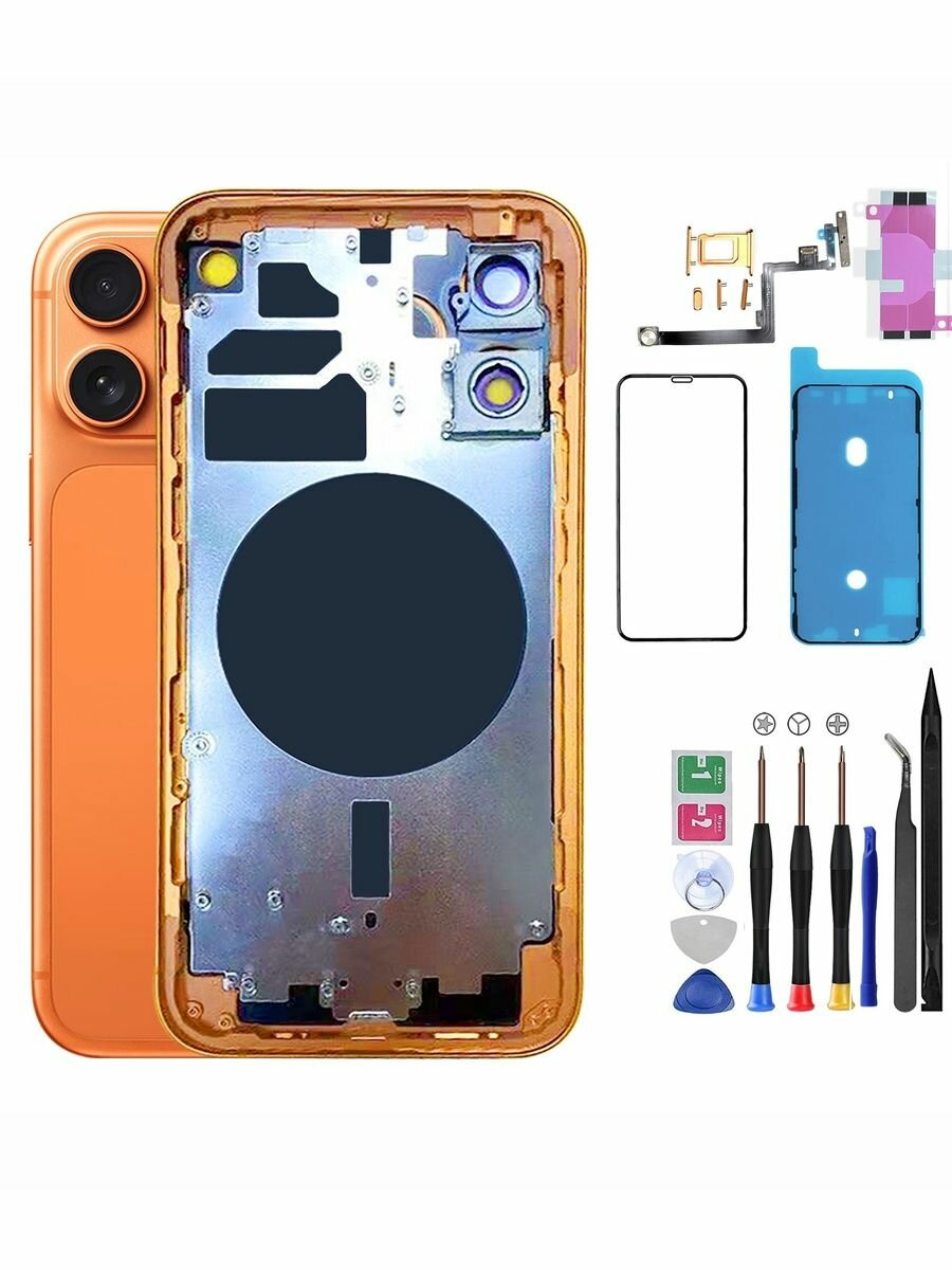 DIY комплект задней крышки, совместим с iPhone 12 до 17 Pro, для самостоятельной замены с инструментами