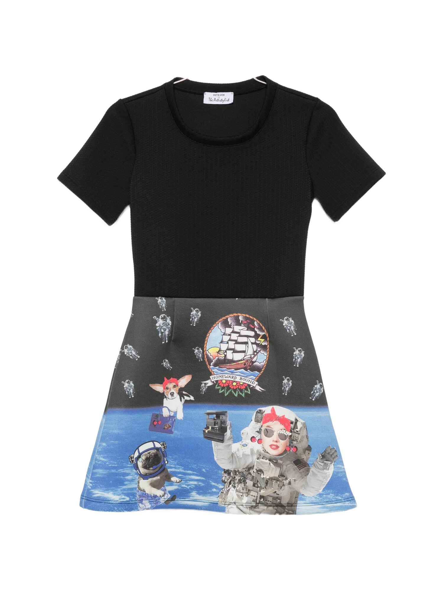 Платье The Artistylist Graphic-print short-sleeve dress