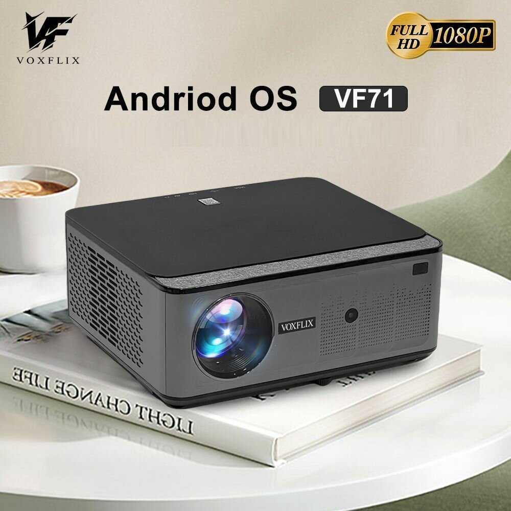 Voxflix Проектор VOXFLIX VF71, 1LCD, черный матовый, серый