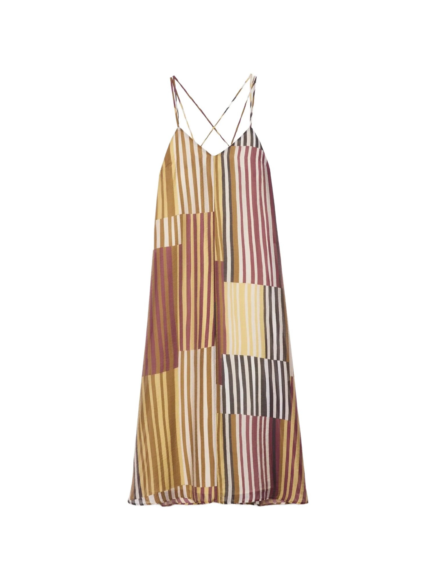 Платье Striped patchwork dress