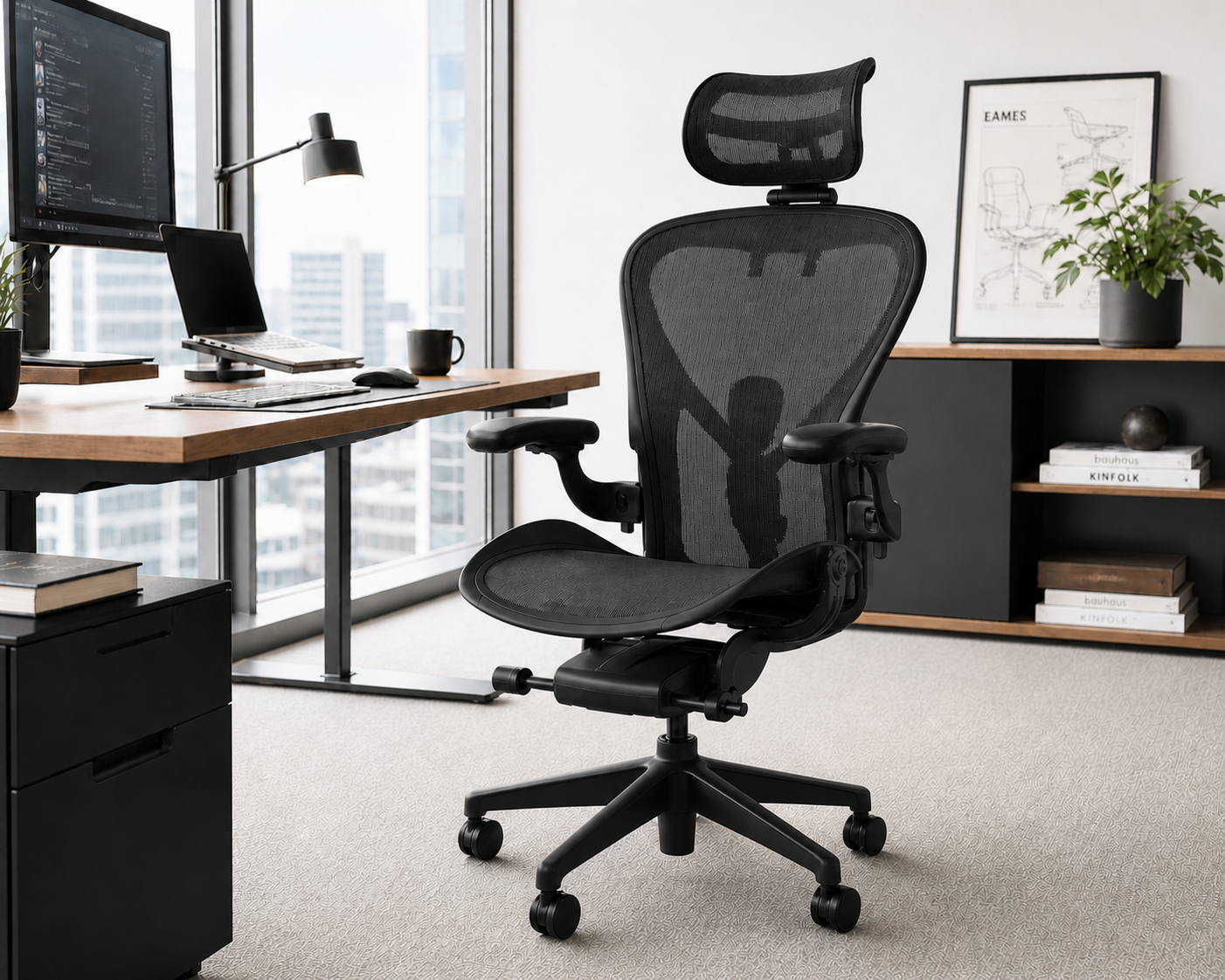 Кресло Herman Miller Aeron Black Onyx / Matte, размер B