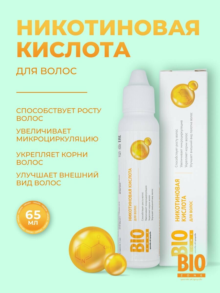 Никотиновая кислота для роста волос сыворотка активатор против выпадения 65 мл