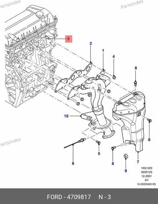 Бoлт-шпилька, FORD 4709817