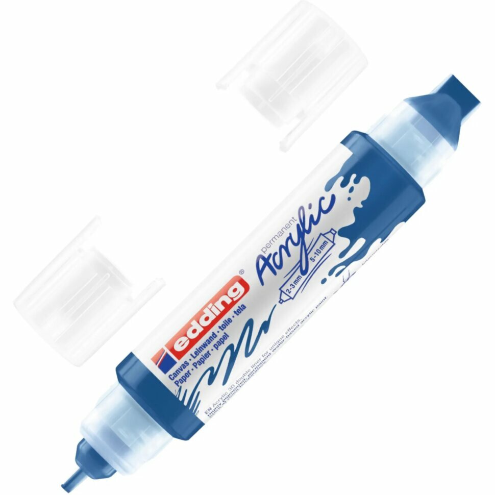 Маркер акриловый двусторон.3D Edding5400/903. Голубая шагаль/Gentian blue, 1327878