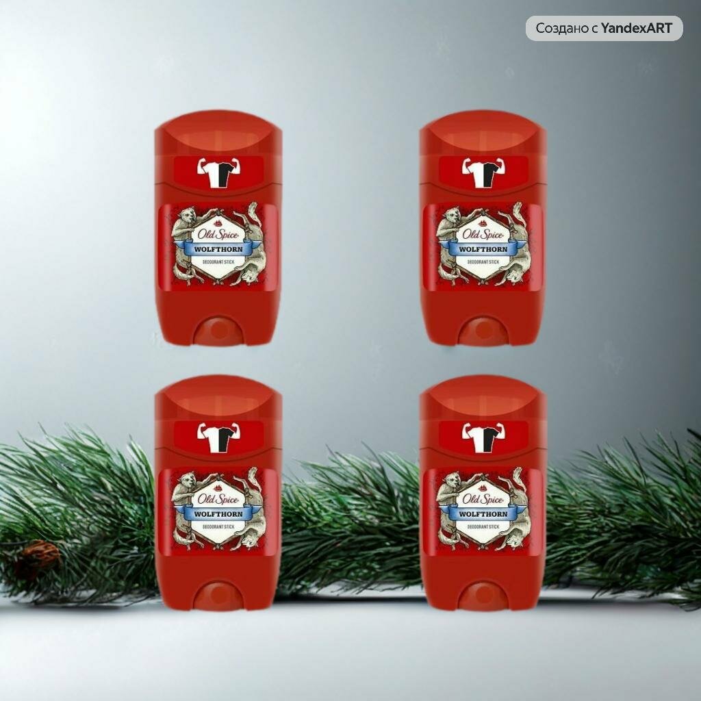 Дезодорант Old Spice Wolfthorn, твердый, мужской аромат, 50 мл, 4 шт