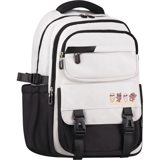 Рюкзак школьный Defender HappyBag (Счастье) черно-белый, карман