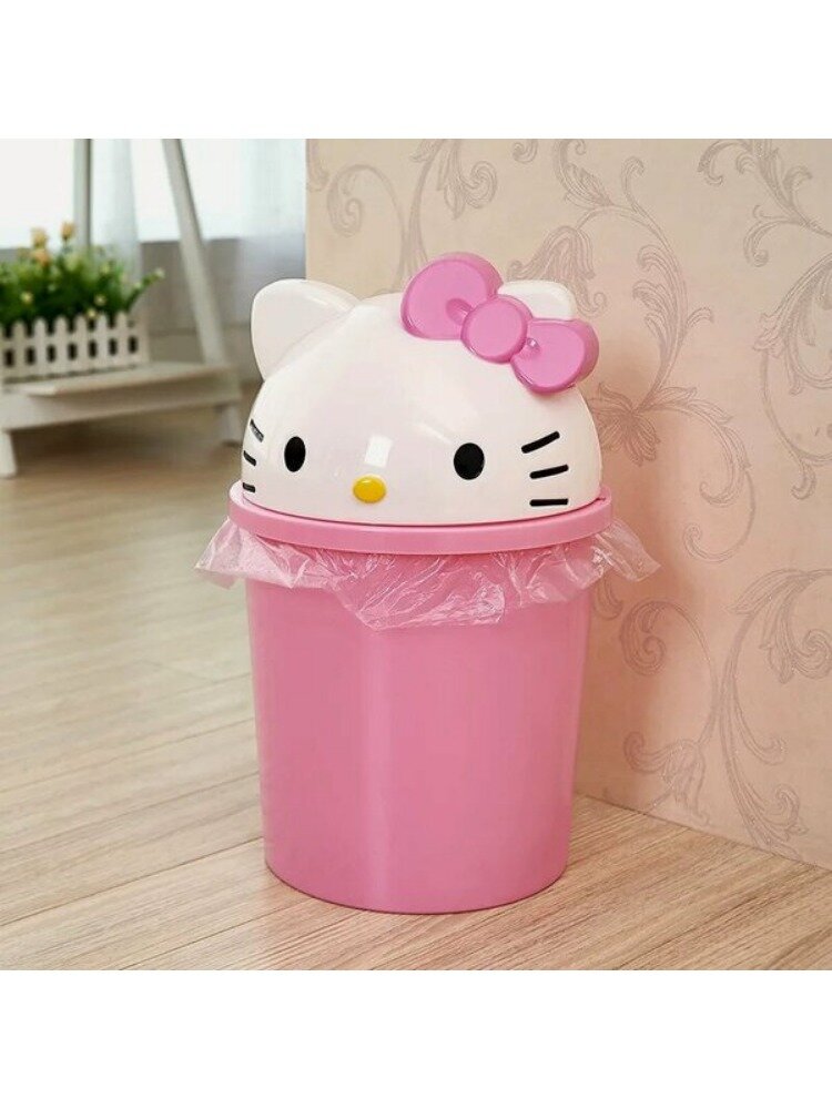Домашний органайзер Hello Kitty 8 л, розовый — для ванной и туалета