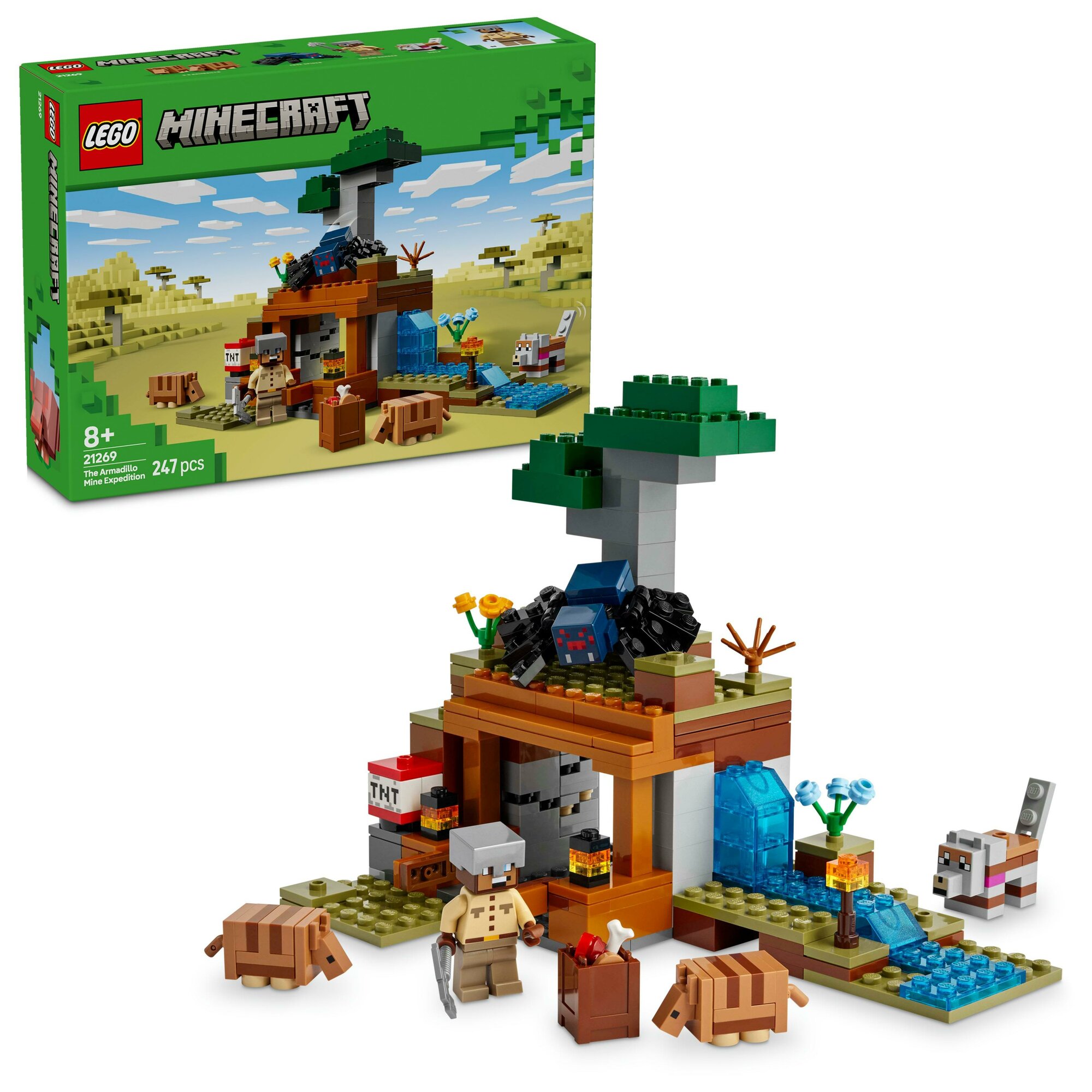 Конструктор LEGO Minecraft 21269(N) Экспедиция на рудник «Броненосец», 247 дет.
