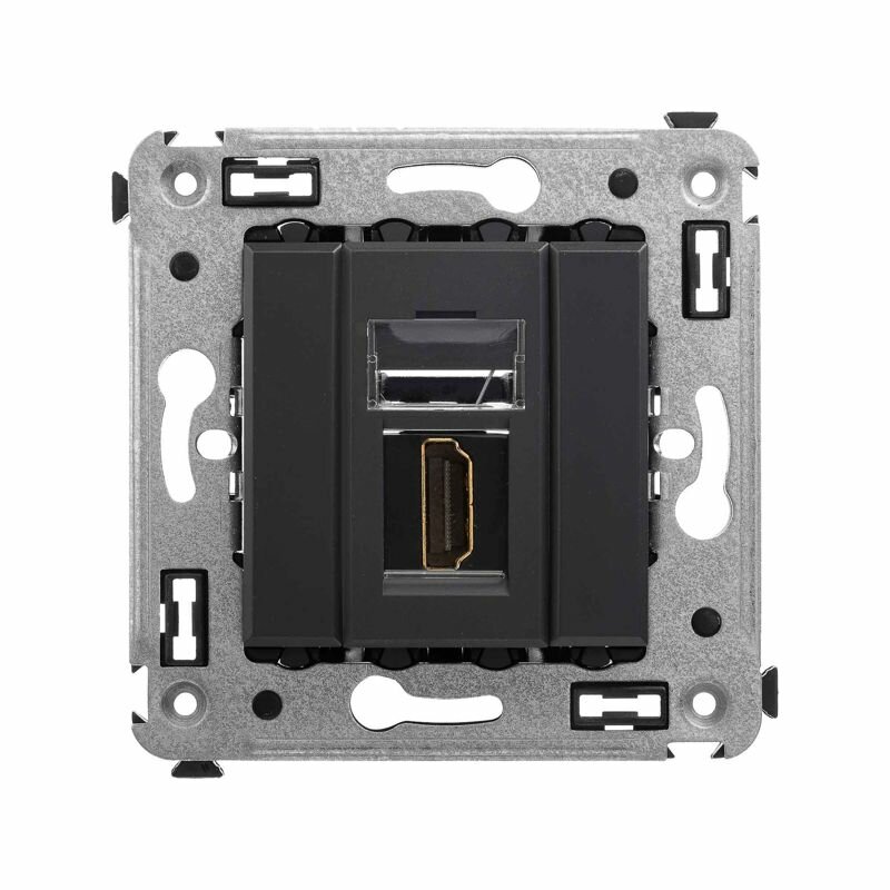 Розетка HDMI 1-м СП Avanti "Черный матовый" тип А-А DKC 4412253