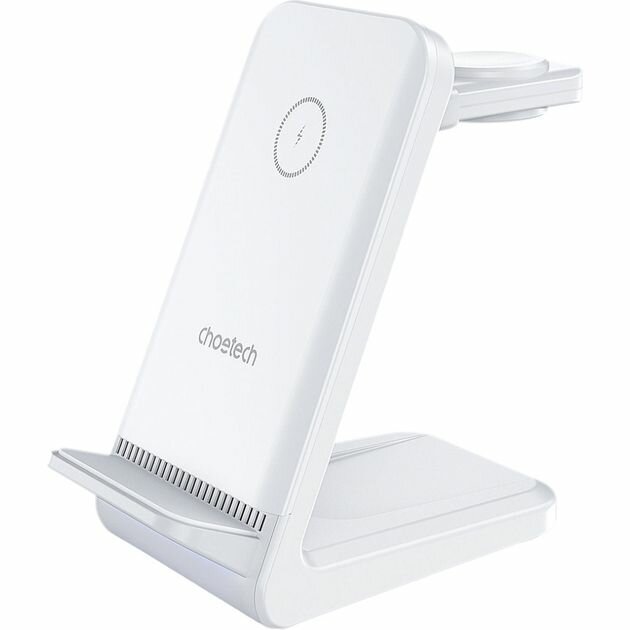 Беспроводная док-станция Choetech 3-в-1 Stand 15W White