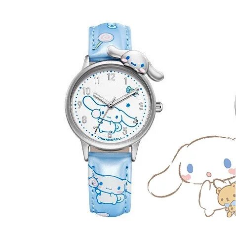 MINISO Часы Sanrio Hello Kitty Cute Coolomeo Cinnamon Dog Quartz Casual Fashion Melody Watch — подарок на день рождения для девочек,
