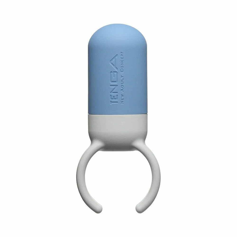 Эрекционное кольцо Tenga SVR One Blue с вибрацией, силикон, 8.6 см