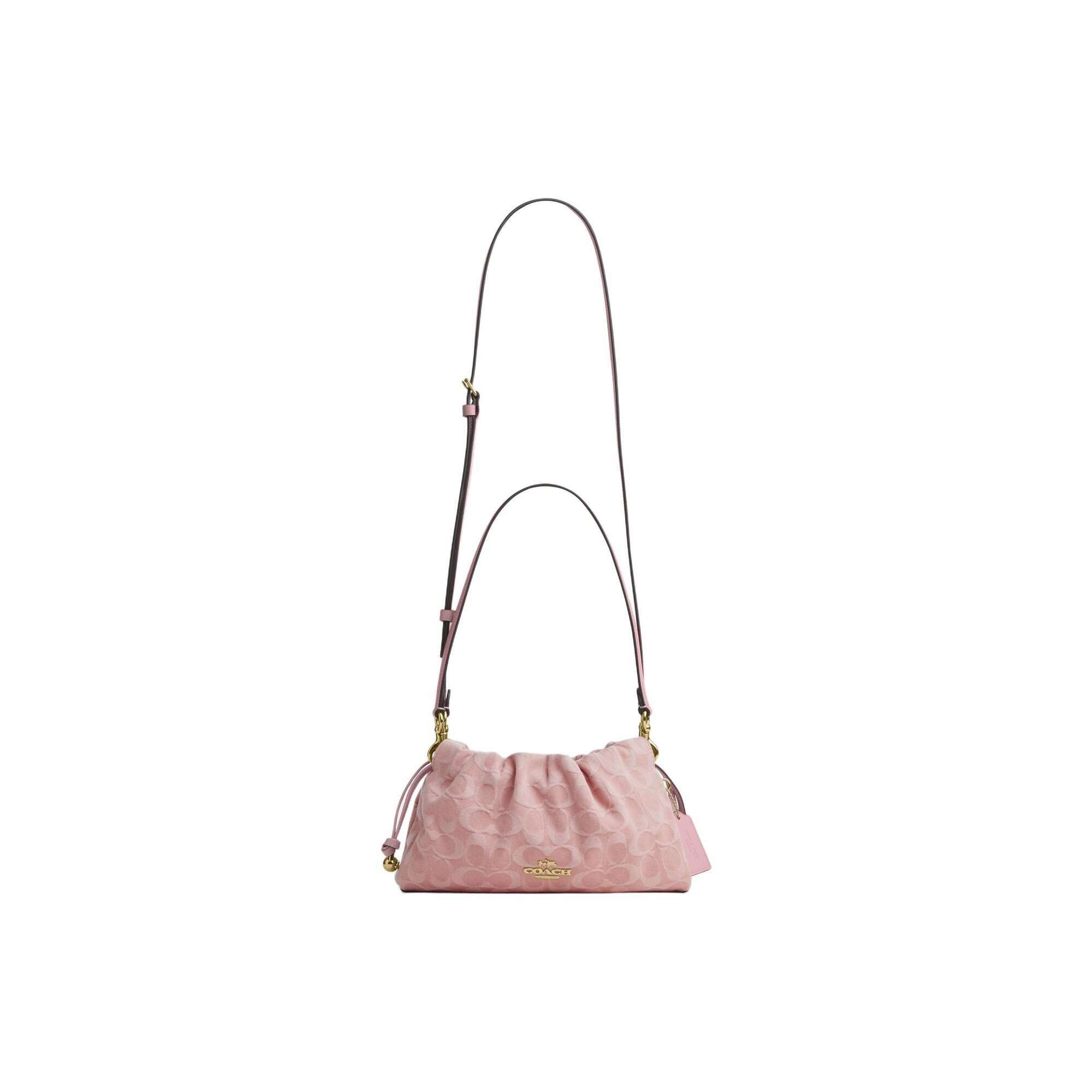 Сумка Coach, фактура тиснение, светло-розовый — фото 1