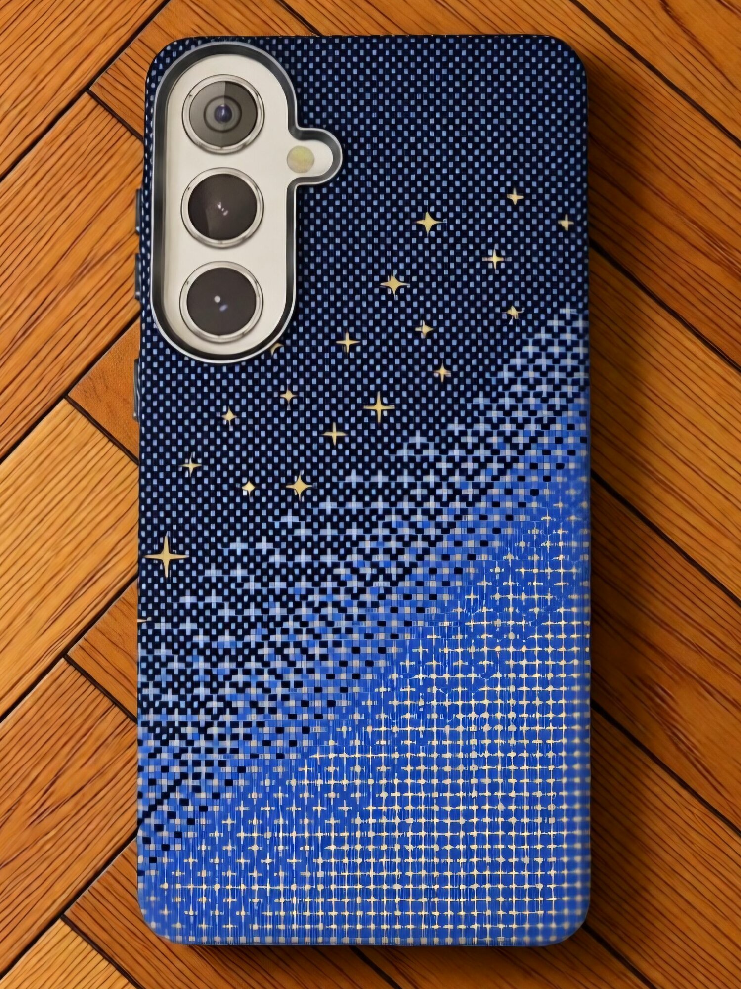 Чехол для Samsung S26 Plus с MagSafe Luxo из ударопрочного пластика под карбон /рисунок The starry sky