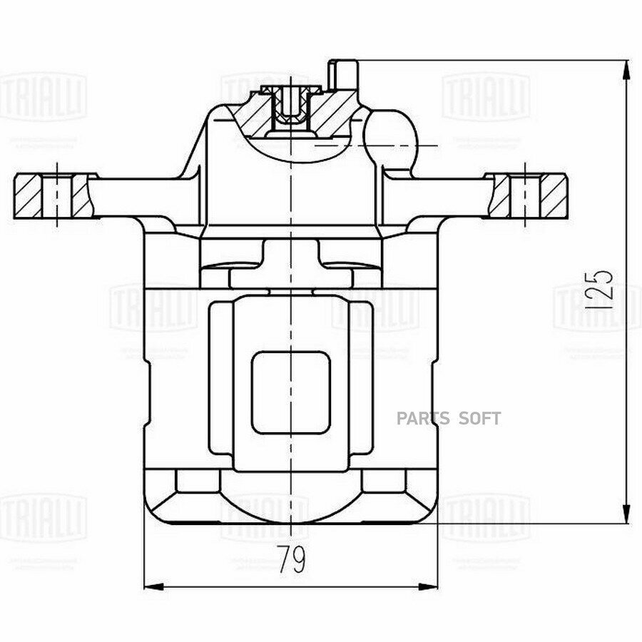 TRIALLI CF201902 Суппорт торм. для а/м Hyundai Sonata NF (05-)/YF (10-) зад. прав. d34мм (CF 201902)