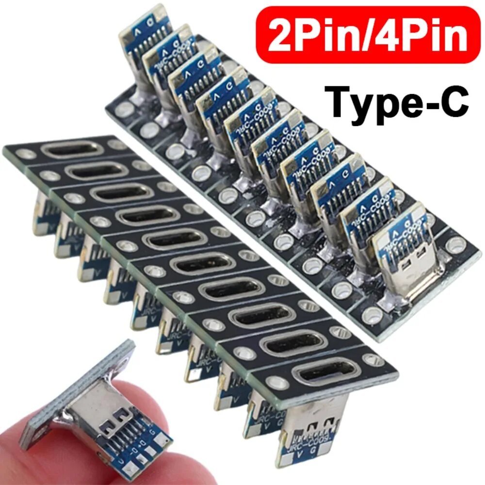 Разъемы USB 3.1 Type-C BAPPSUS 4Pin-5pcs — фото 1