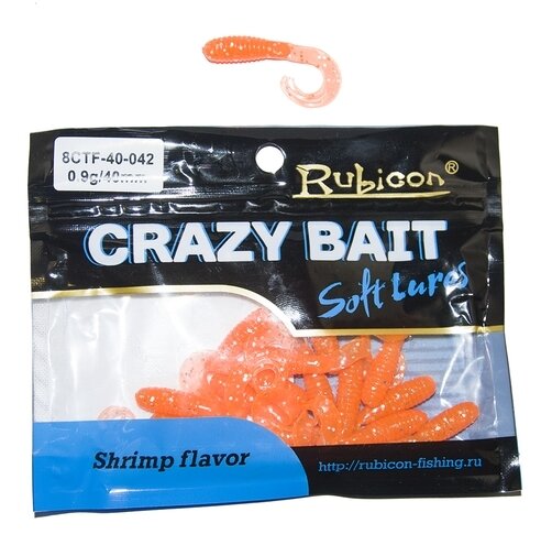Съедобная силиконовая приманка RUBICON Crazy Bait CTF 0.9g, 40mm, цвет 042