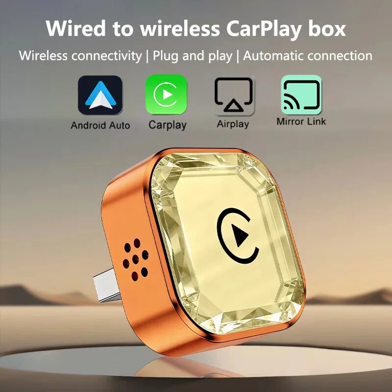 Беспроводной адаптер 2-в-1 для CarPlay и Android Auto, USB-донгл, Plug & Play, умный модуль для подключения к автомобилю, без задержек, быстрое подключение — фото 1