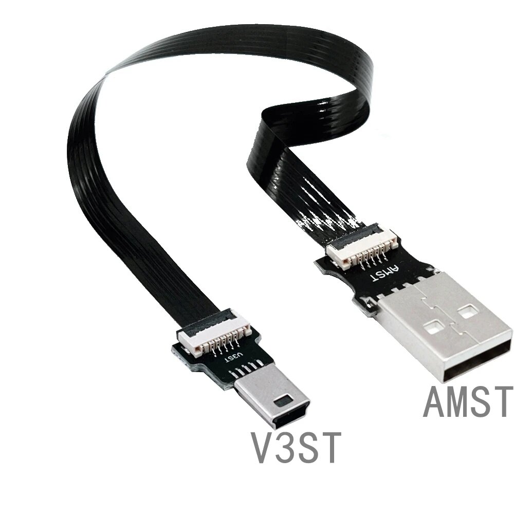 Кабель USB Type-C Mini USB 10см AMST-V3ST
