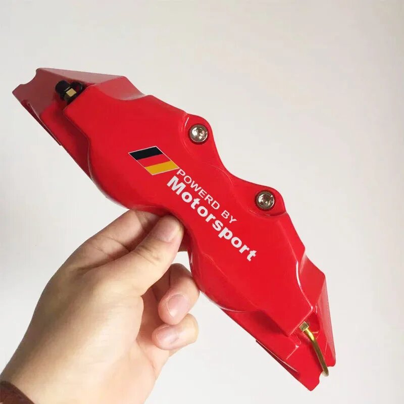 2 шт. накладки на дисковые тормозные суппорты из АБС-пластика с логотипом Power Motor Sport для стайлинга передних и задних колес автомобиля