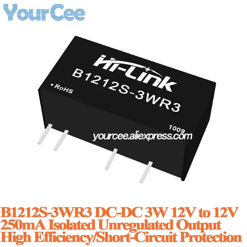 Изолированный модуль питания DC-DC 1Вт 3Вт B0309S B0503S B1203S B2403S 1pc, B1212S-3WR3