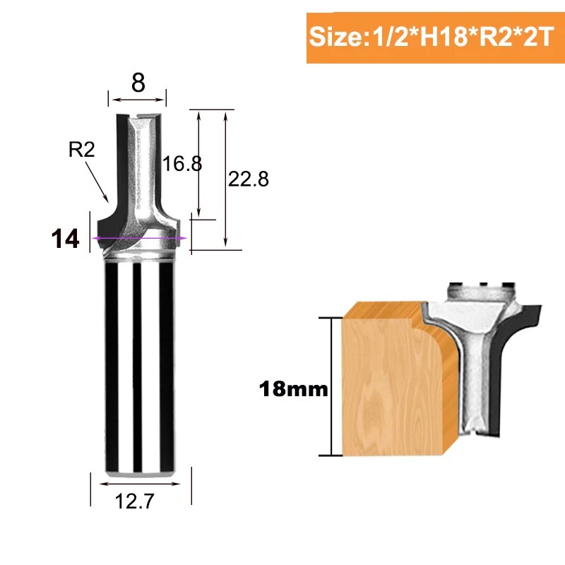 Алмазная режущая фреза Vsharp PCD 12.7xH18xR2x2T