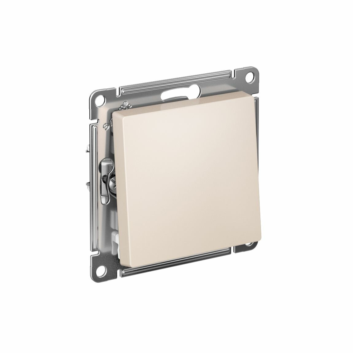 Переключатель одноклавишный (проходной) Systeme Electric (Schneider Electric) AtlasDesign, бежевый ATN000261 - 2 шт.
