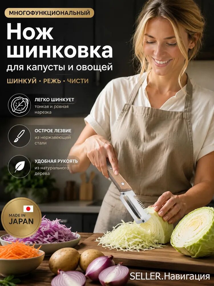 Нож шинковка для капусты и овощей/многофункциональный нож для овощей