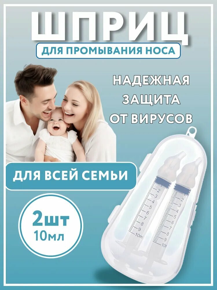Ирригатор для носа. Шприц для промывания носа 2 шт