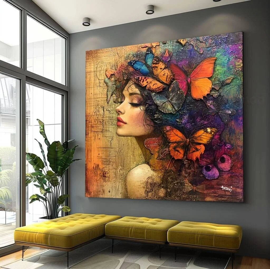Картина на холсте "Вера Медичи", 20x20см, цвет 5, без рамы