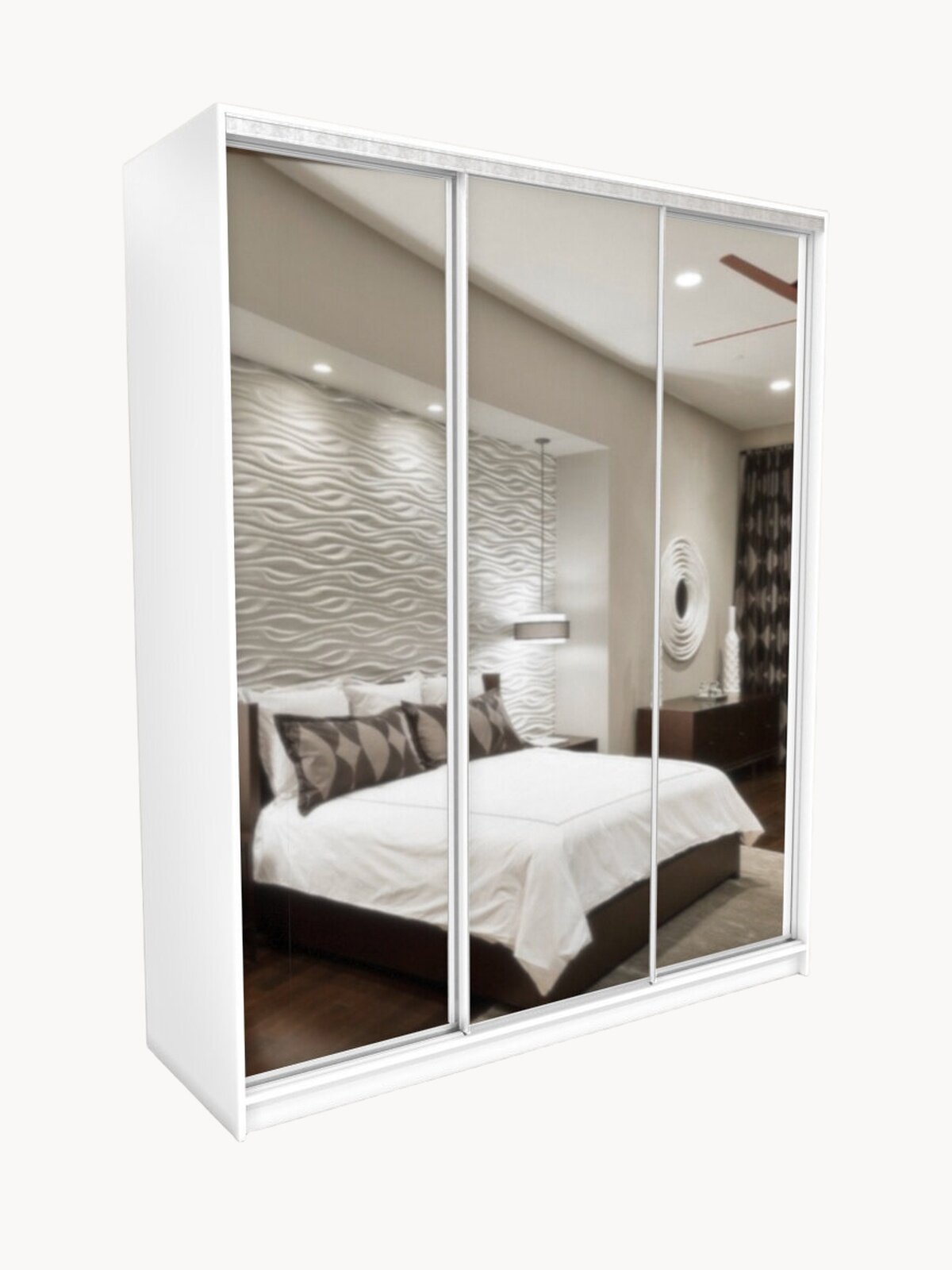 Шкаф-купе ЭльфОла "Элеганс" трехстворчатый 175х60х220 см, белый