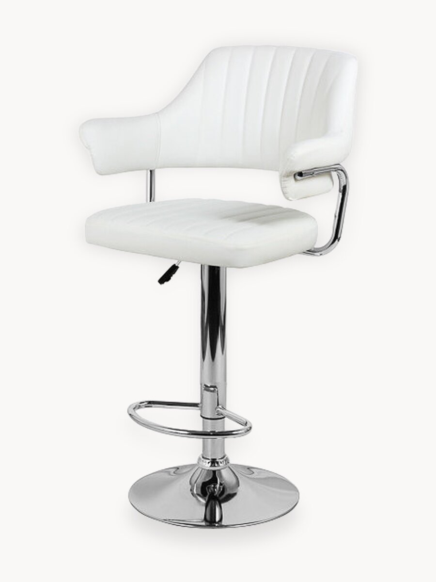 Стул вращающийся, с газлифтом для барной стойки кухни из экокожи с эффектом антивандал, Касл 1 шт (оригинал)