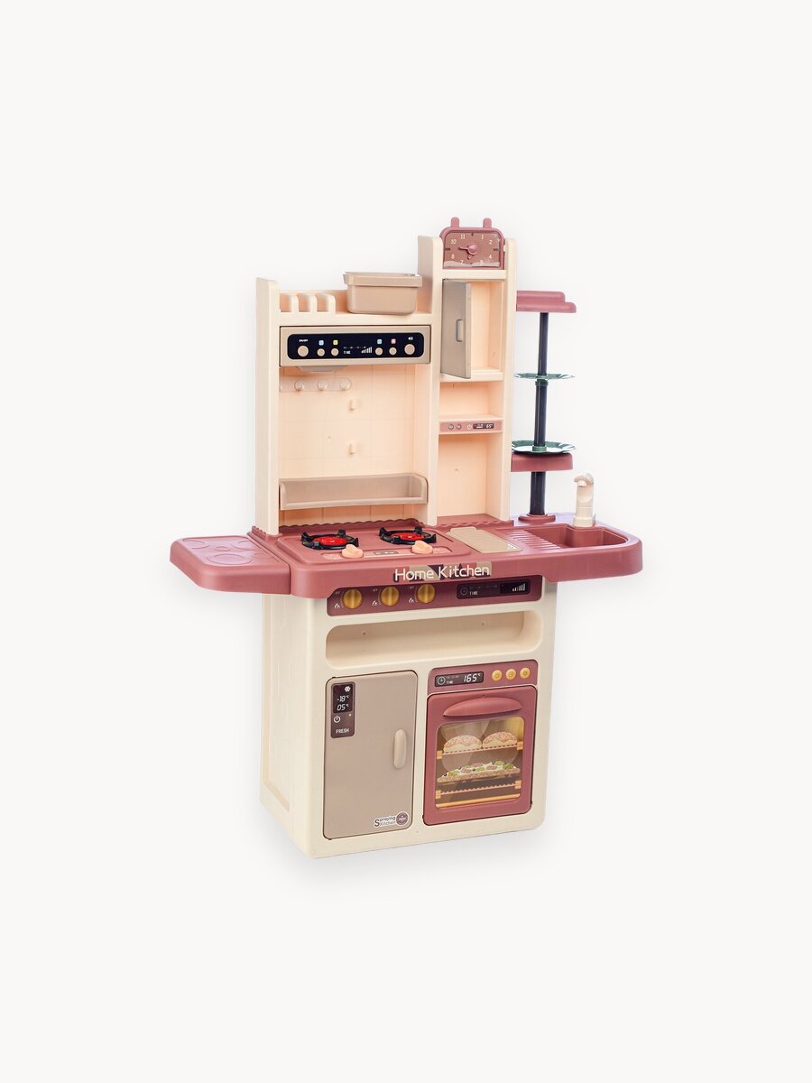 Кухня детская игровая со светом, звуком, паром и водой 65 аксессуаров "Шеф-повар" высота 93,5 см
