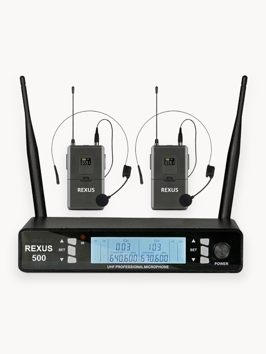 REXUS KM-500 HG - вокальная радиосистема, головная гарнитура , диапазон UHF