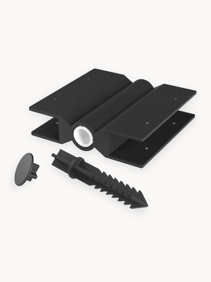 Стыковочный элемент для грядок и клумб 150x30 мм, Еврогрядка, цвет: черный