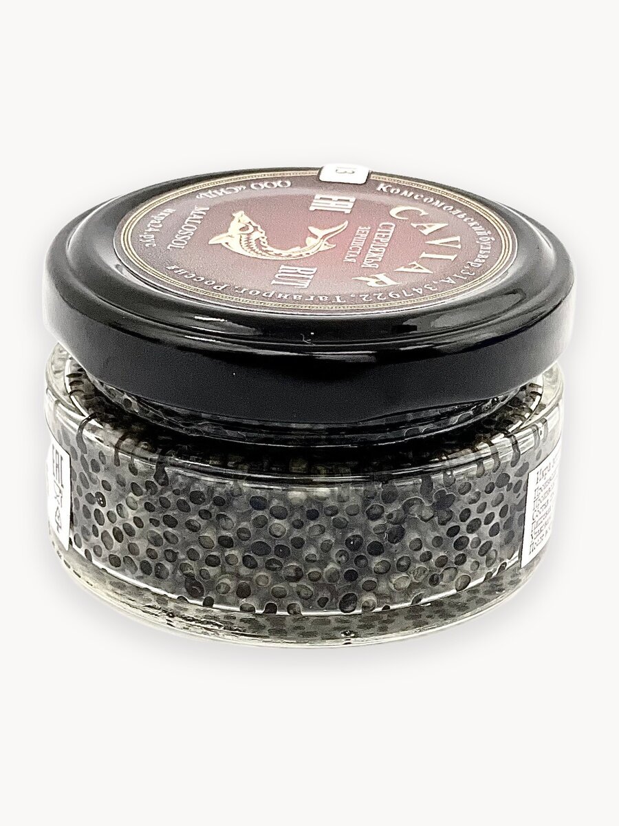 Икра стерляди 50г, зернистая, высший сорт, ГОСТ, осетровых рыб, ООО "СИД"