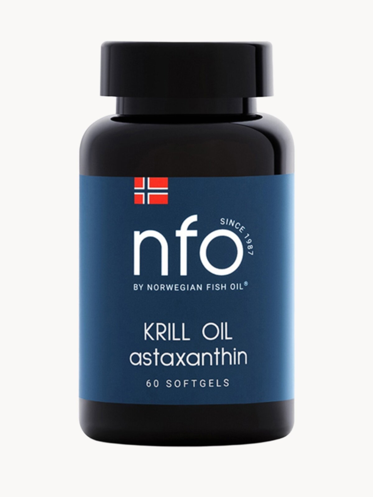 NFO Омега 3 с маслом Криля + Астаксантин для сердца, 60 капсул по 1450 мг, Норвегия