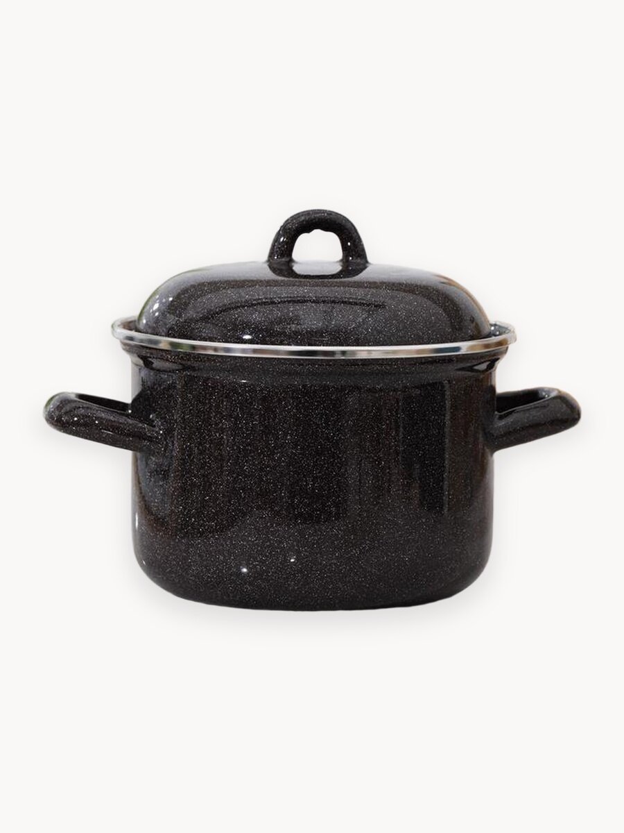 Кастрюля Лысьвенские эмали, эмалированная сталь, 1.5 л, черный