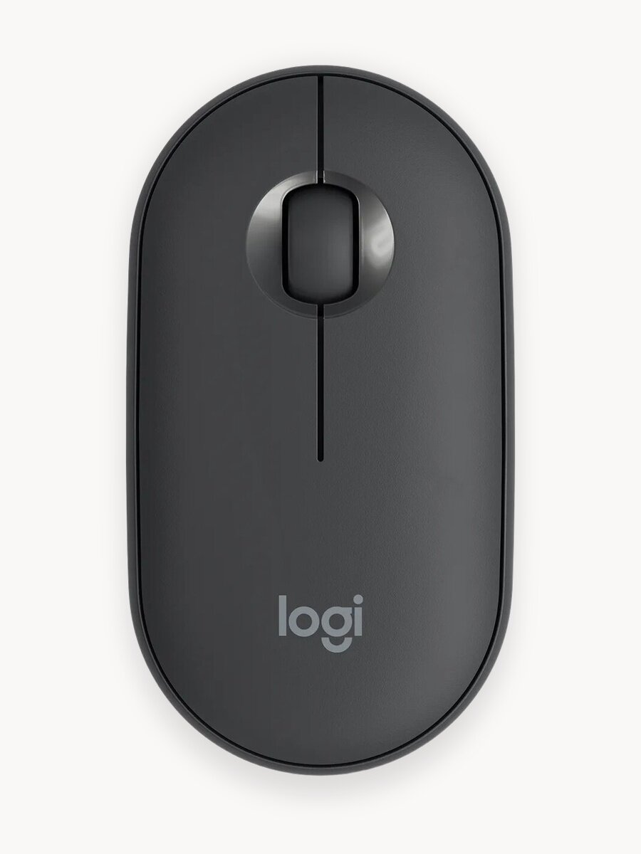 Мышь Logitech Pebble M350, оптическая, беспроводная, USB, темно-серый [910-005576]
