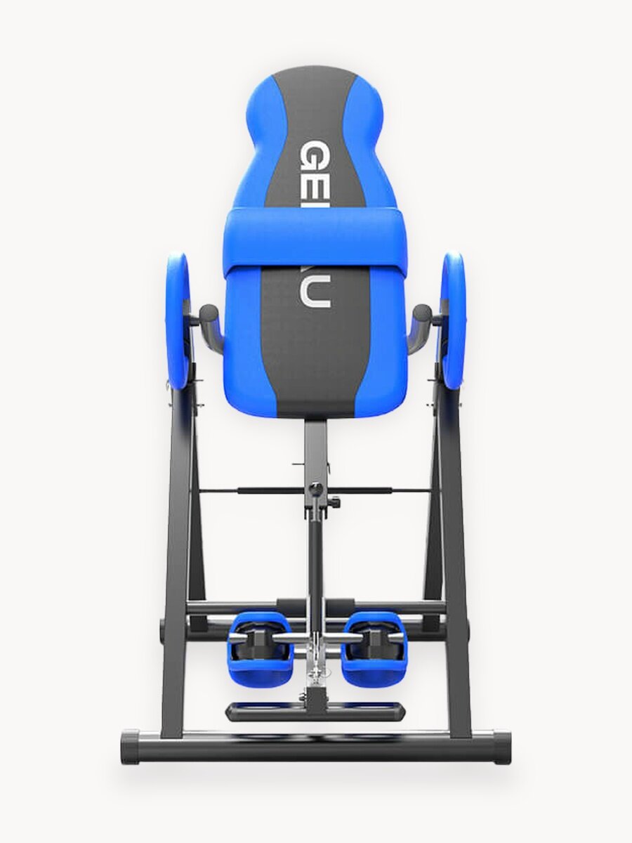 Инверсионный стол Genau FitSpine EA-350 с петлей Глиссона для шеи и корректором осанки, синий