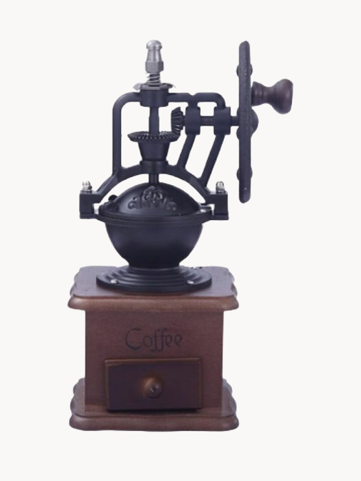 Кофемолка ручная в стиле ретро, мельница для кофе, черная