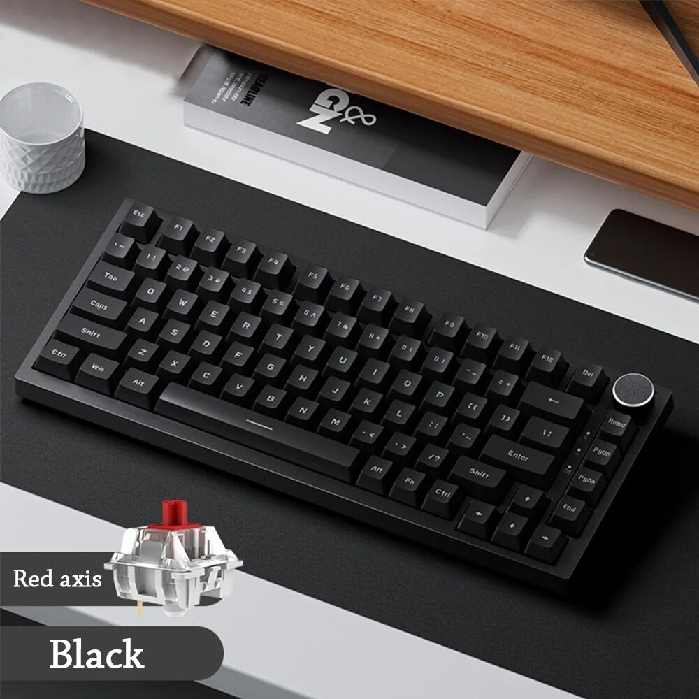 DITIPOO АК820 механическая игровая клавиатура 82 клавиш RGB Черный, Black