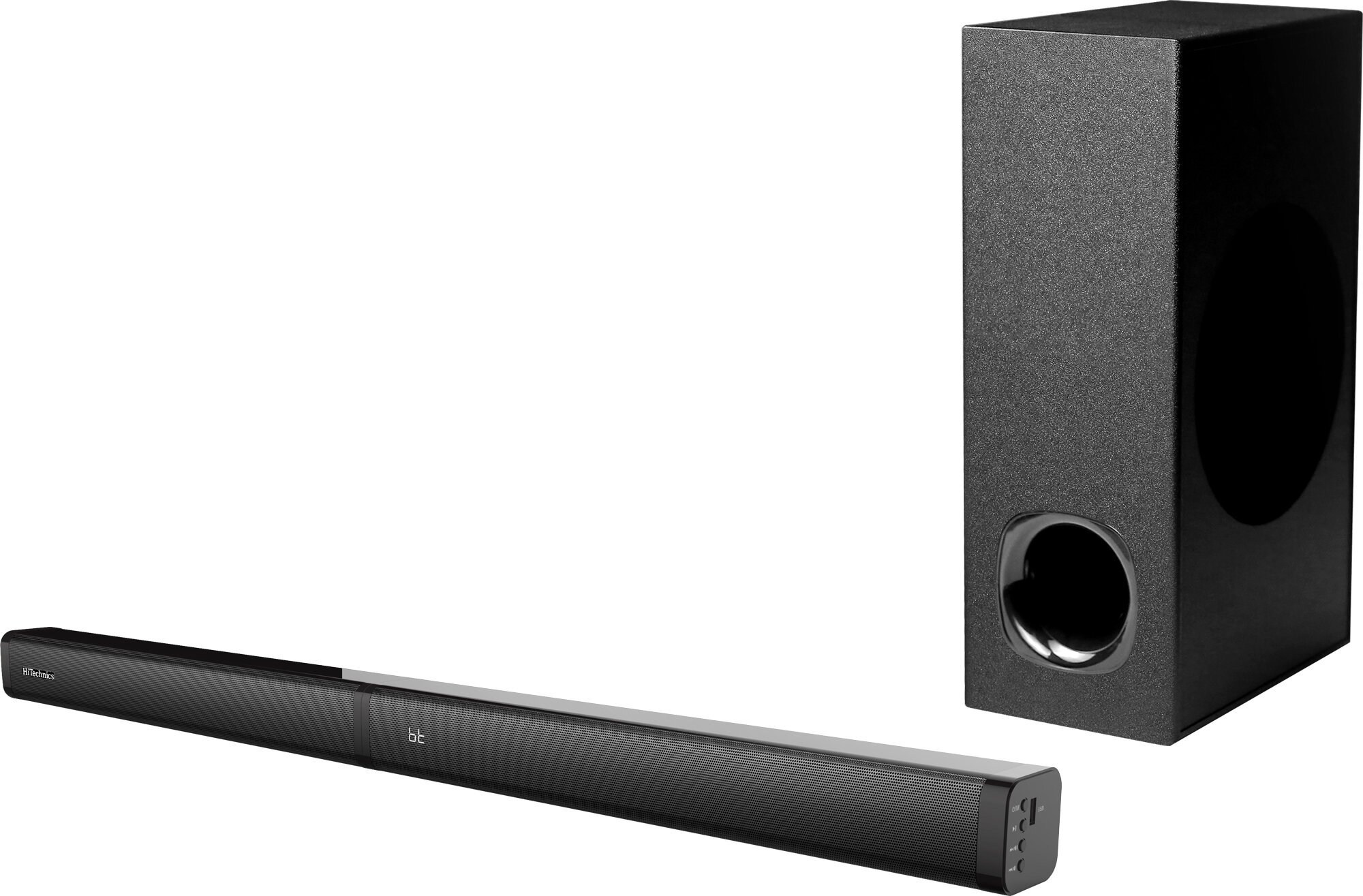 Саундбар для телевизора с беспроводным сабвуфером HITECHNICS HSB-5050 / Bluetooth 5.3, HDMI, MP3, AUX, USB, LED дисплей, пульт, RMS 60 Вт