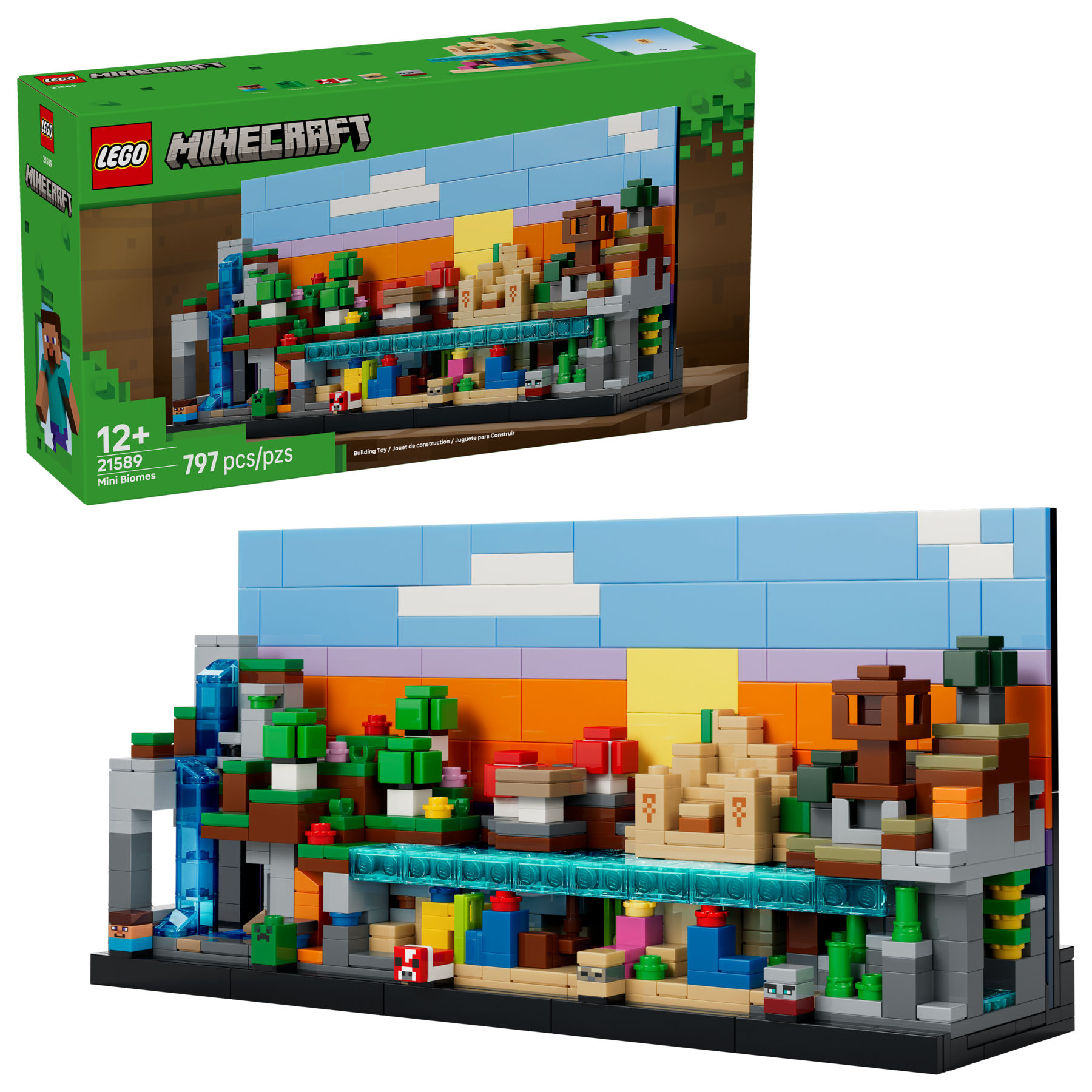 Конструктор LEGO Minecraft Мини биомы 21589, 797 деталей, от 12 лет