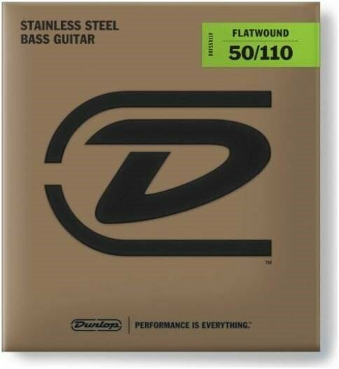 DUNLOP BASS FLATWND LG SCALE 50/110-4/SET комплект струн для бас-гитары, плоск обм