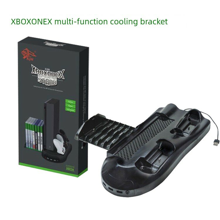 Охлаждающая основа с подставкой для дисков для Xbox One X, вертикальная установка, улучшенное охлаждение, совместима с