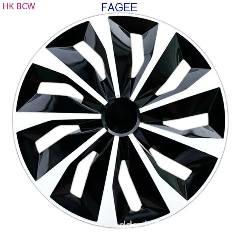 Колпаки на колеса FAGEE 14" (4 шт.) для легковых автомобилей, черный зеркальный