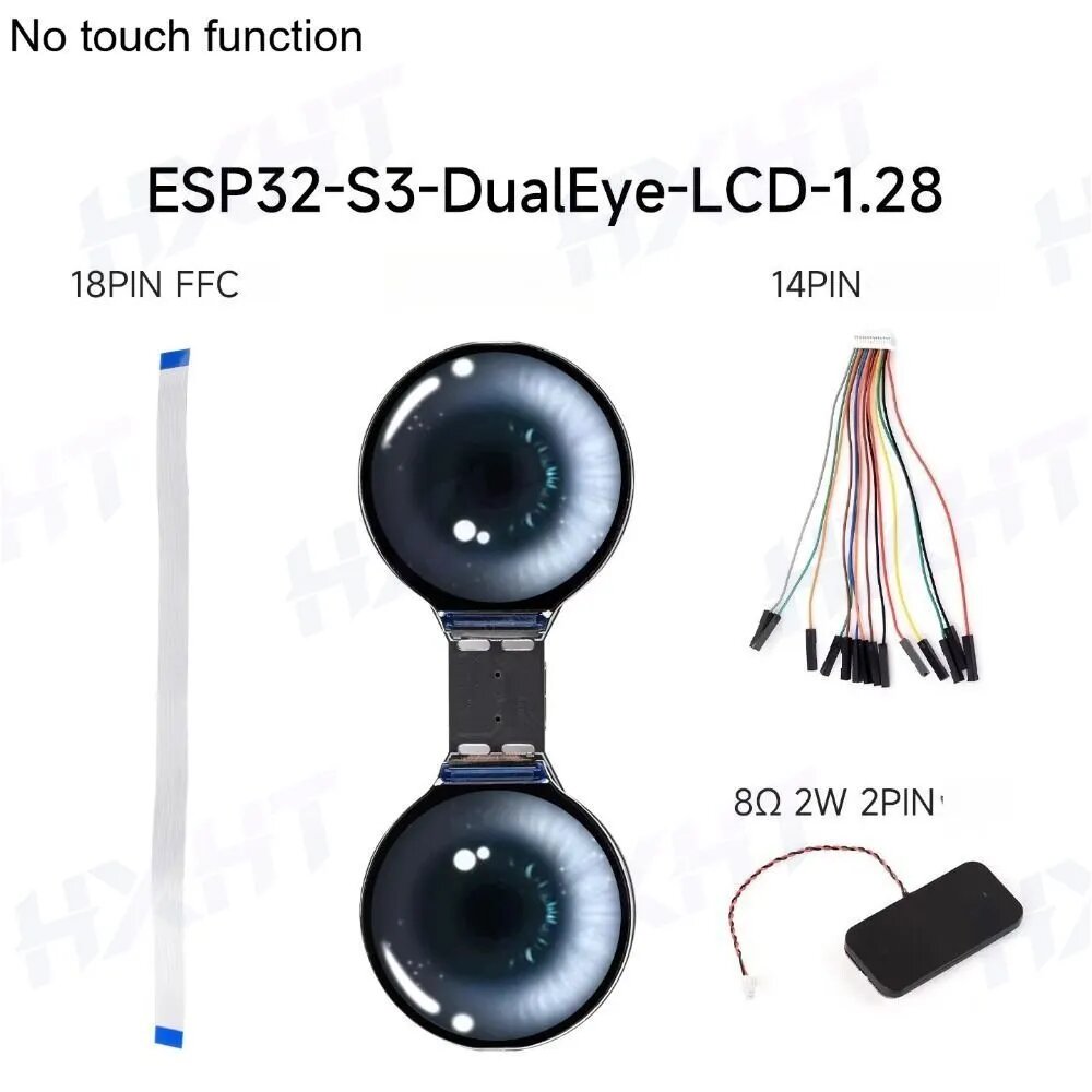 1,28-дюймовый Круглый ЖК-дисплей ESP32-S3 AI Электронная Плата Для Разработки DualEye TouchEye N16R8