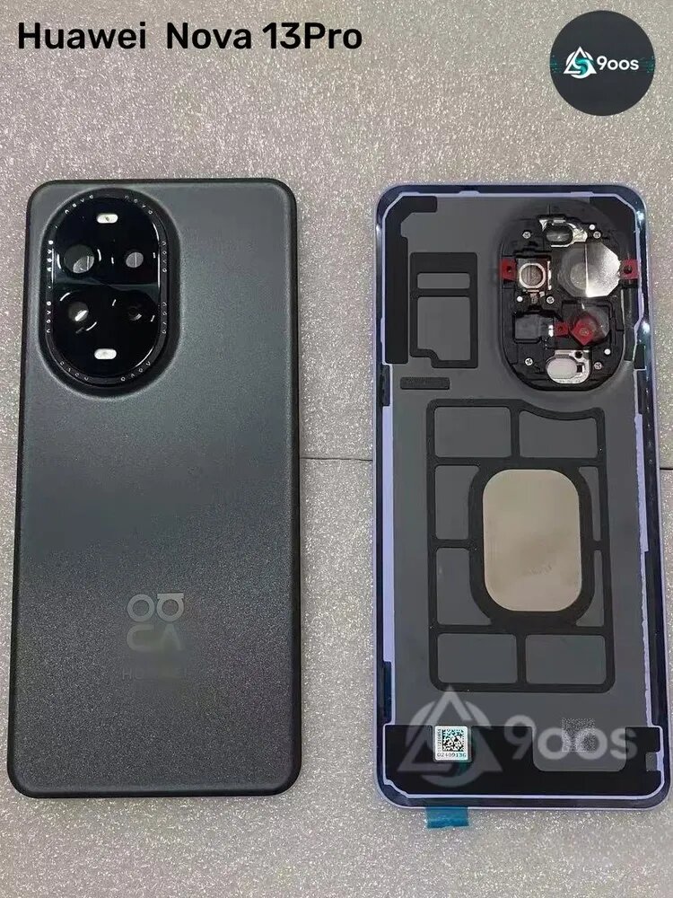 Задняя крышка для смартфона Huawei Nova 13 Pro/ со стеклом камеры черный- Huawei nova 13pro Задняя крышка